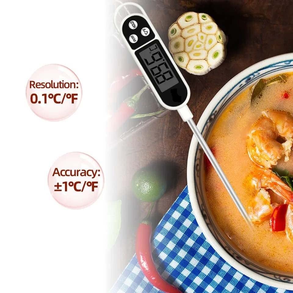 TP300 Digital Meat Thermometer for Cooking Food, Kitchen Needs, Smoker Oven BBQ Grill, Candy, Drinks, Instant Read, Long Probe