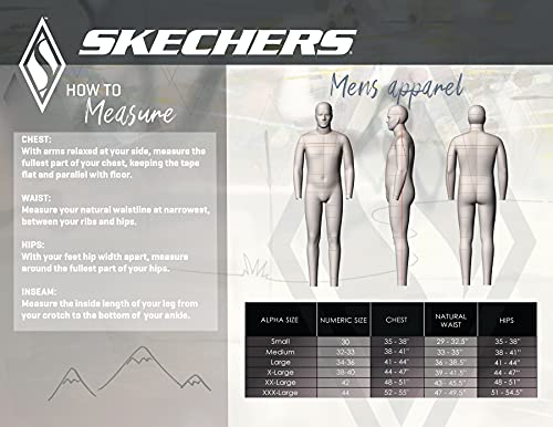Skechers Men's Skech-Air 1/4 Zip, Black/White, Medium