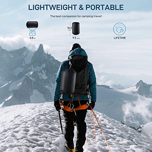 SOLAISK Sleeping Bags for Adults - Warm & Cold Weather Camping Sleeping Bag for Girls Boys - Camping Gear Essentials, Coming with Compression Bag - Lightweight Sleeping Bag for Backpacking, Hiking