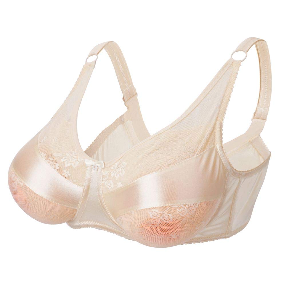 NORFULL MaxTara Special Pocket Bra for Silicone Breastforms Post Surgery Mastectomy Crossdress Beige Bra Size 38/85