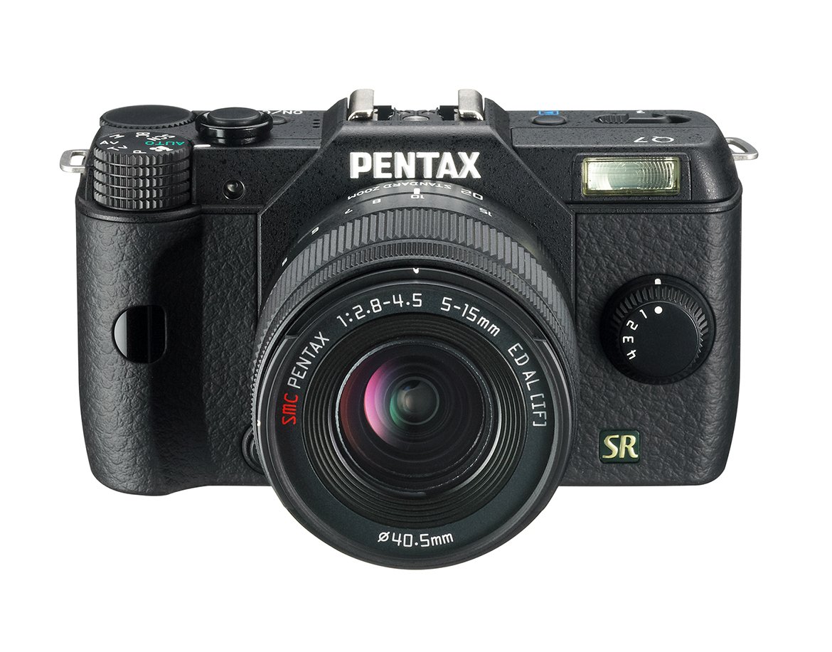 Pentax Q7 12.4MP Mirrorless Digital Camera with 02 Standard Zoom 5-15mm f2.8-4.5 and 06 Telephoto Zoom 15-45mm f2.8 Lenses (Black)