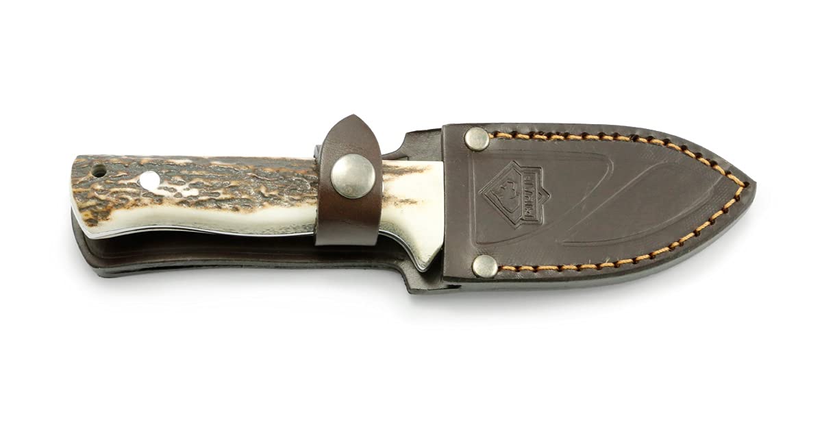 Puma Knives IP Nordic II Stag Spanish Made Hunting Knife with Leather Sheath