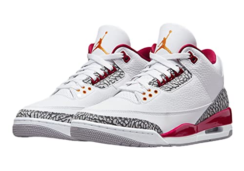 Nike Jordan Mens Air Jordan 3 CT8532 126 Cardinal, White/Light Curry-cardinal Red, Size 10.5