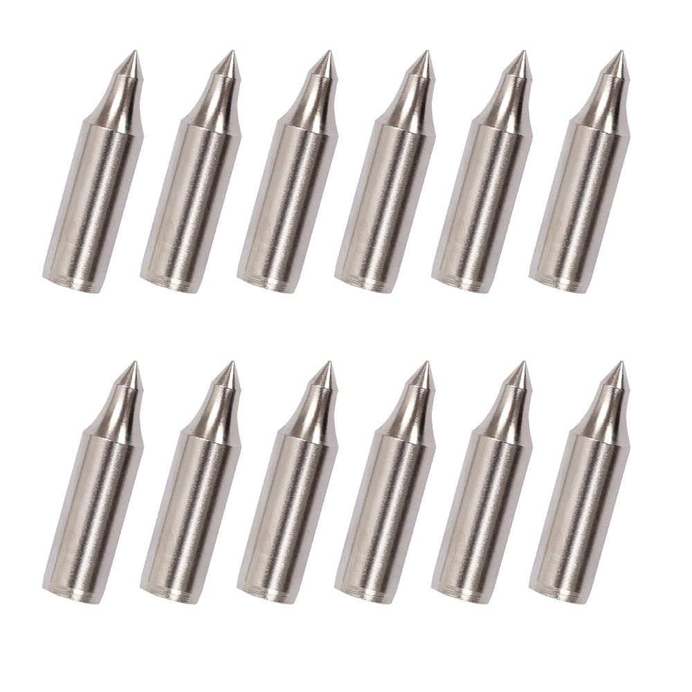 SOPOGER 12 Pack Glue on Field Points Archery Arrowhead Field Tips Stainless Steel Arrow Points OD 6/7/8mm Arrow Shaft for Field 3D Target Practice Shooting (8mm)
