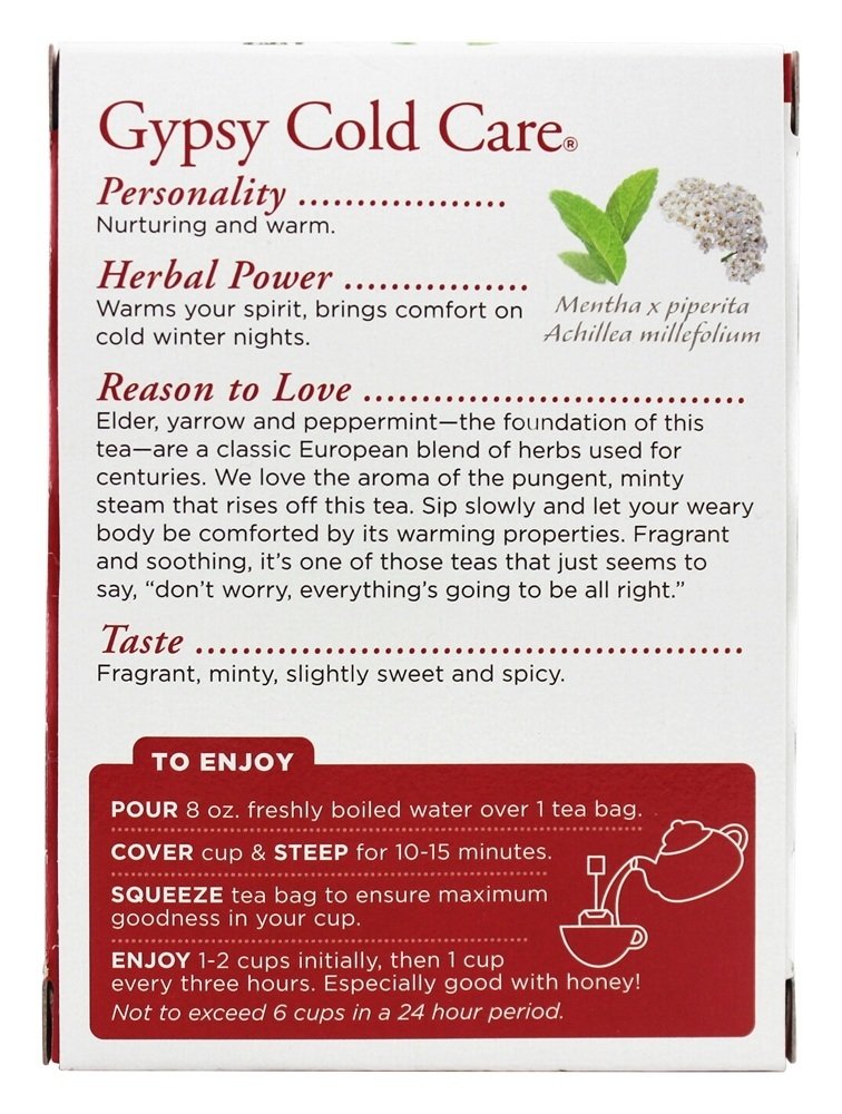 TRADITIONAL MEDICINALS TEAS Gypsy Cold Care Tea 16 Bag