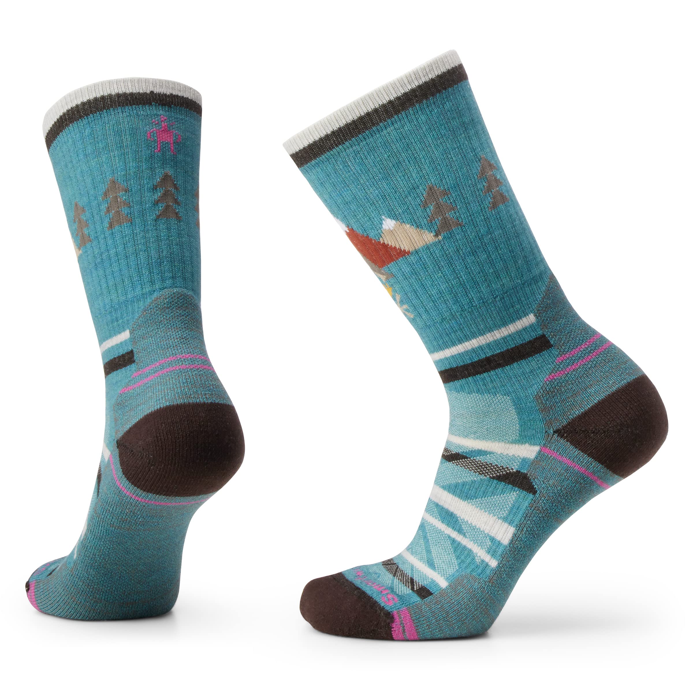 Smartwool Women's Hike Light Cushion Under The Stars Crew Socks, Dark Sage, Medium