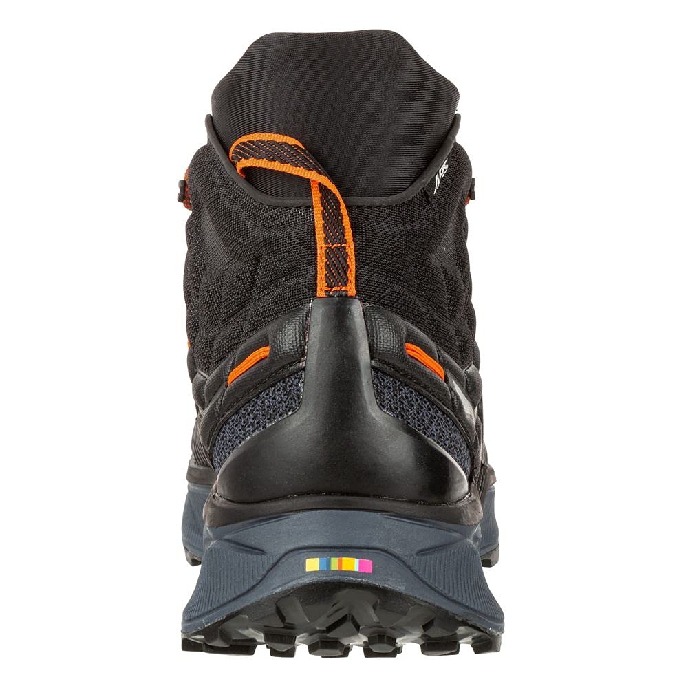 Salewa Men's Dropline Shock-Absorbent Trail Running Hiking Mid-Cut Shoe Road, Black/OmbreBlue, 12