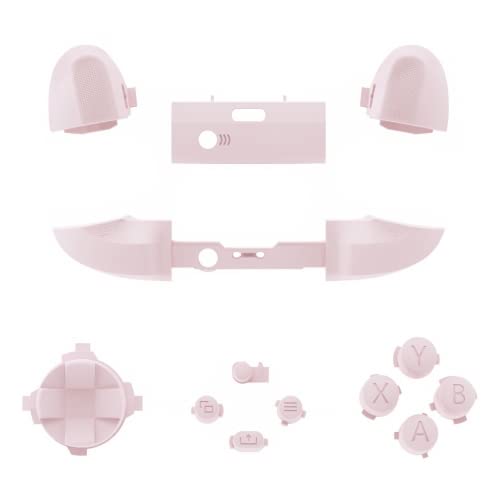 Xbox Series X Replacement Controller Buttons, Soft Touch Bumper Triggers Dpad ABXY Buttons for Xbox Series X/S Controller (Sakura Pink)