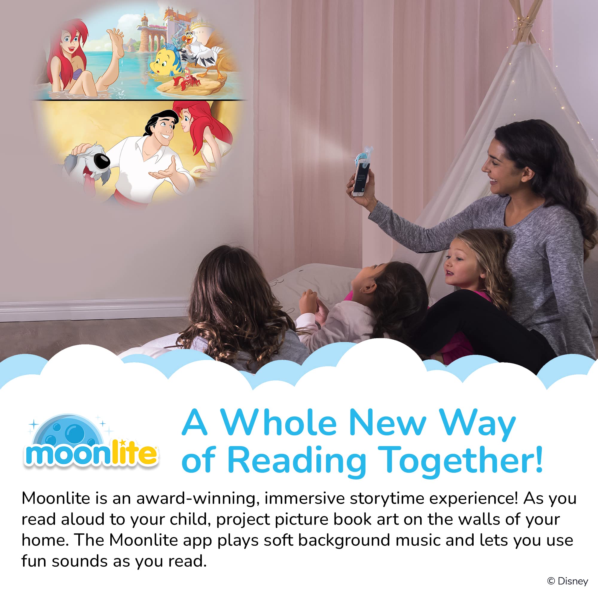 Moonlite Storybook Reels for Flashlight Projector, Kids Toddler | Mighty, Mighty Construction Site | Single Reel Pack Story for 12 Months and Up
