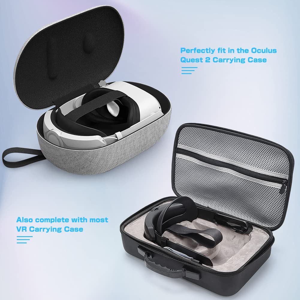 Quest 2 Elite Strap with Battery 6000mAh Vrbort, Adjustable VR Headset Strap Replacement Fast Charging White