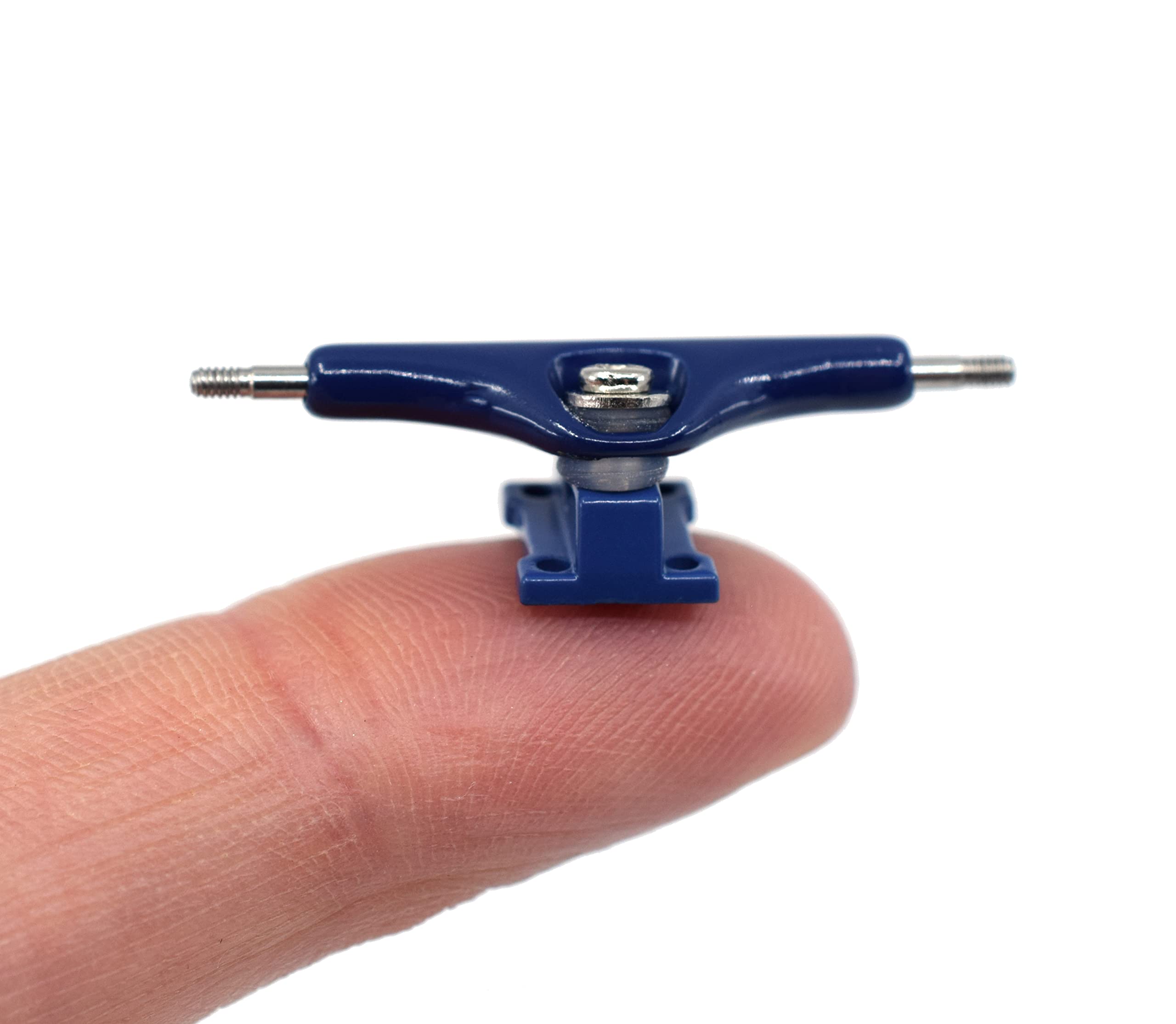 Teak Tuning Prodigy Swerve Fingerboard Trucks, Blue Colorway - 34mm Wide - Inverted Kingpin - Professional Shape, Appearance & Components