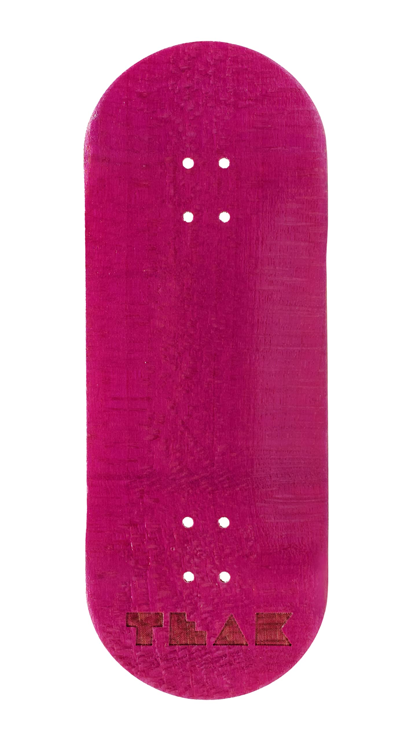 Teak Tuning Prolific Wooden Fingerboard Deck, 35mm x 95mm Popsicle Shape - Pink Flamingo - 5 Ply with Custom Color Matching Mid Plies - Includes Prolific Foam Tape