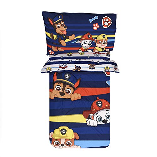 PAW Patrol Toddler Bedding Set for Kid's with Reversible Comforter, Fitted Sheet and a Standard Pillowcase- 3pieces