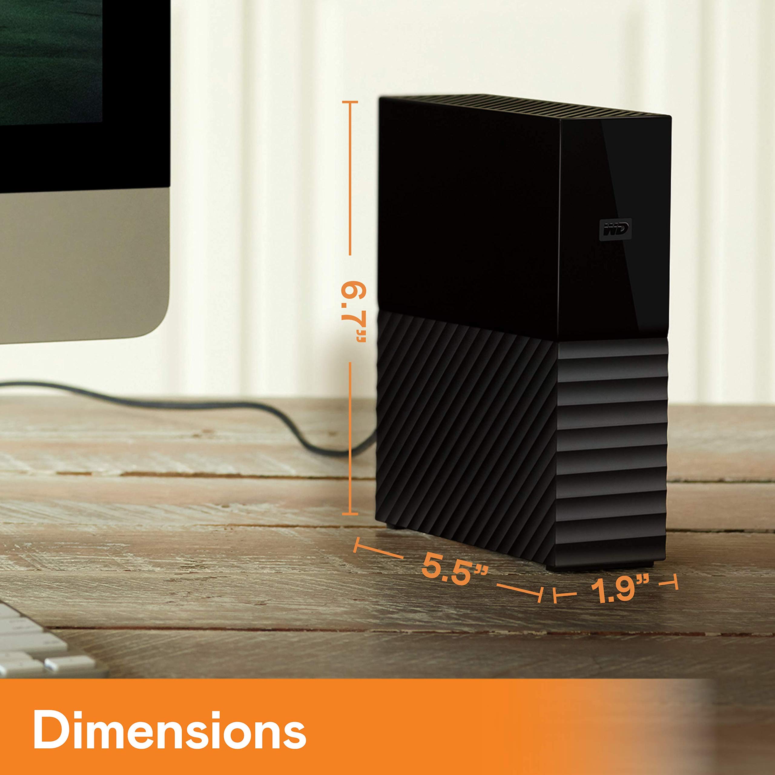 WD 18TB My Book Desktop External Hard Drive, USB 3.0, External HDD- WDBBGB0180HBK-NESN & 5TB Elements Portable External Hard Drive HDD, USB 3.0, WDBU6Y0050BBK-WESN