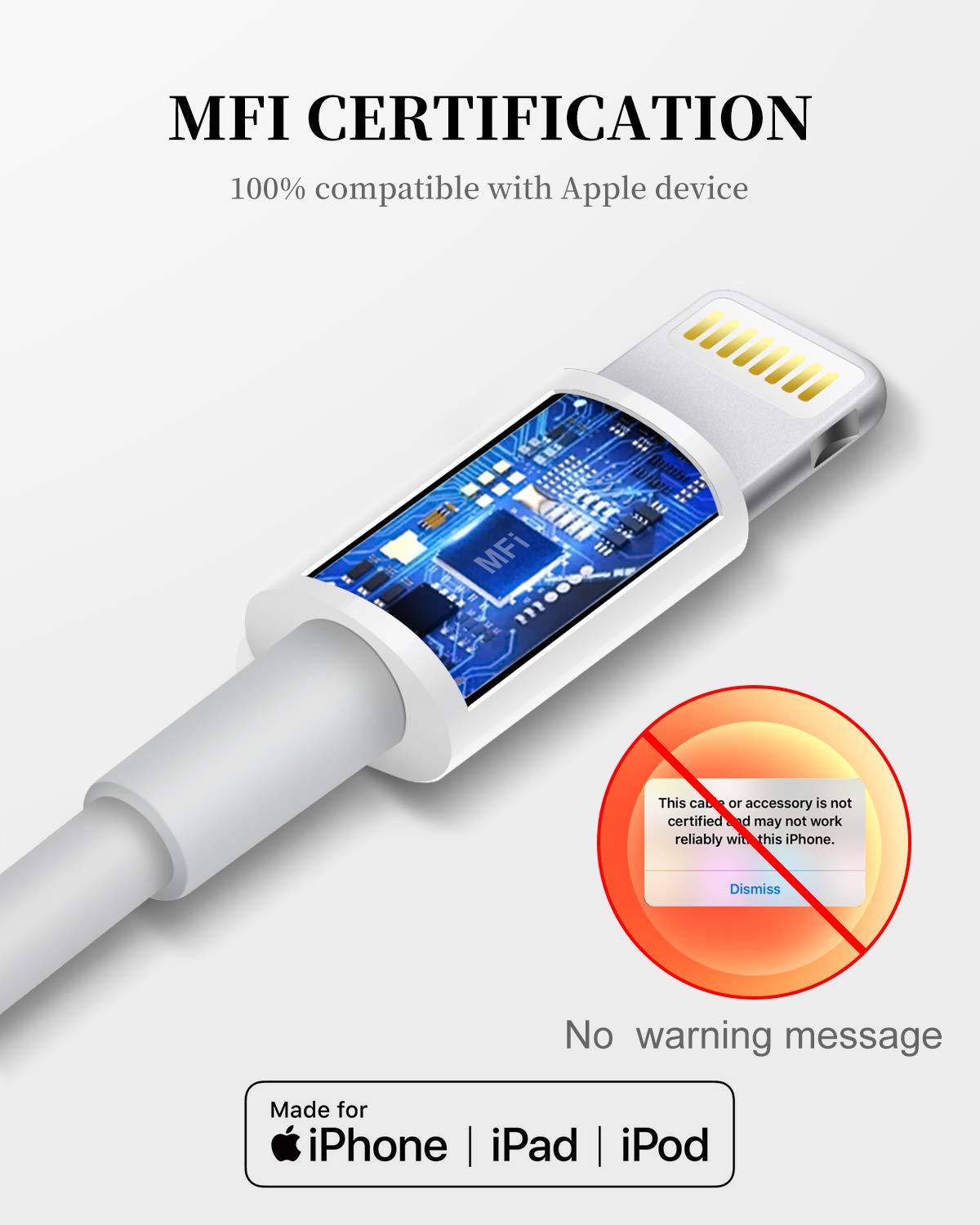 Uzento Charger Cable, 4 Pack USB Cable 10Ft, Fast Charging Cord