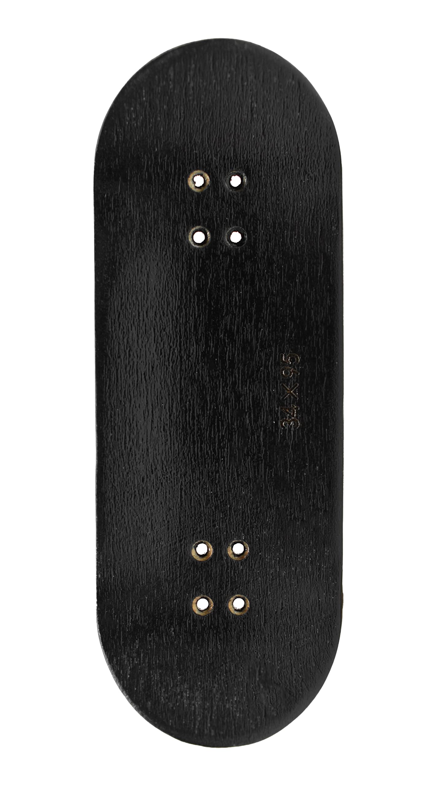 Teak Tuning Prolific Wooden Fingerboard Deck, 34mm x 95mm Popsicle Shape - Black Mamba - 5 Ply with Custom Color Matching Mid Plies - Includes Prolific Foam Tape