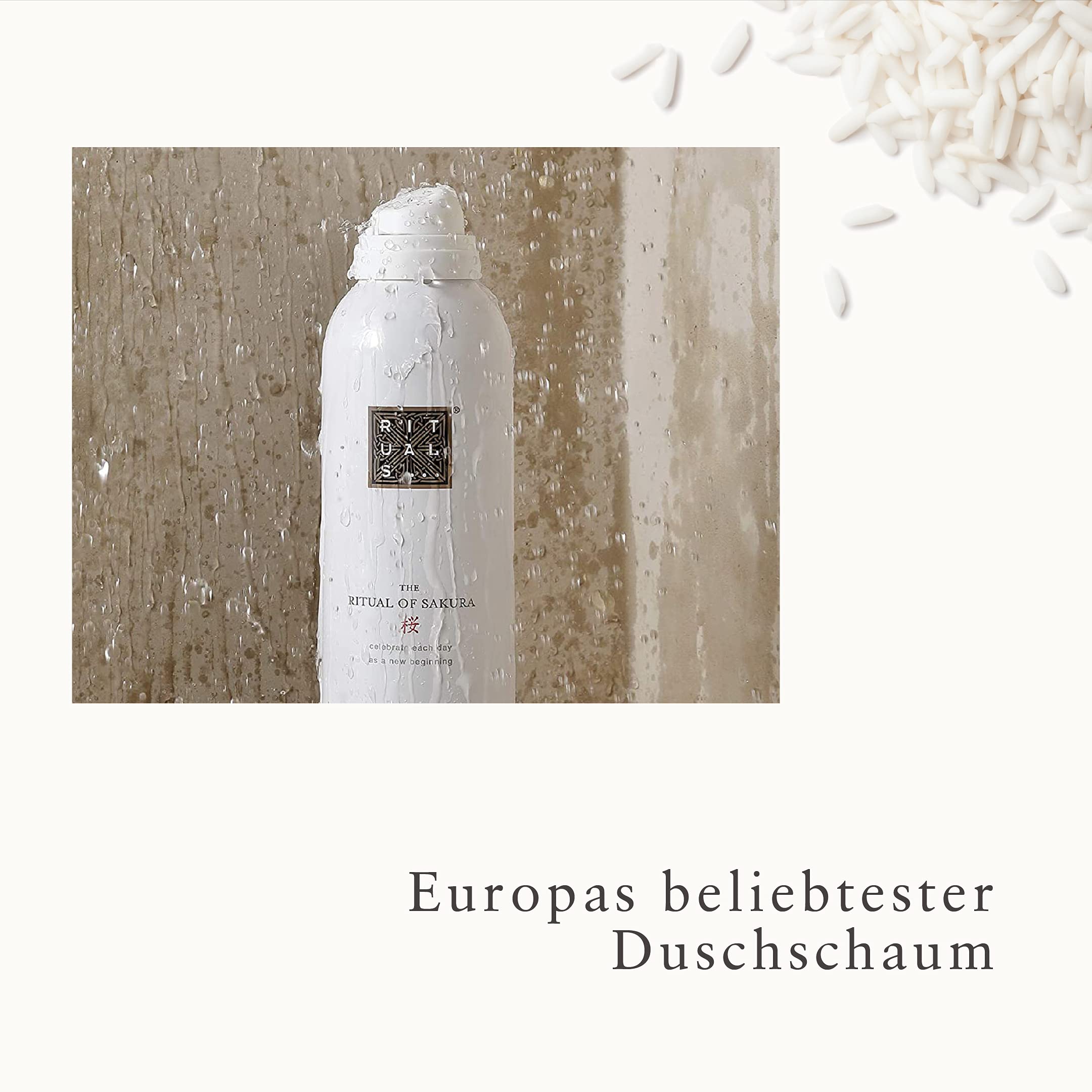 RITUALS Sakura Renewing Foaming Shower Gel - Moisturizing Body Wash with Rice Milk & Cherry Blossom - 6.7 Fl Oz
