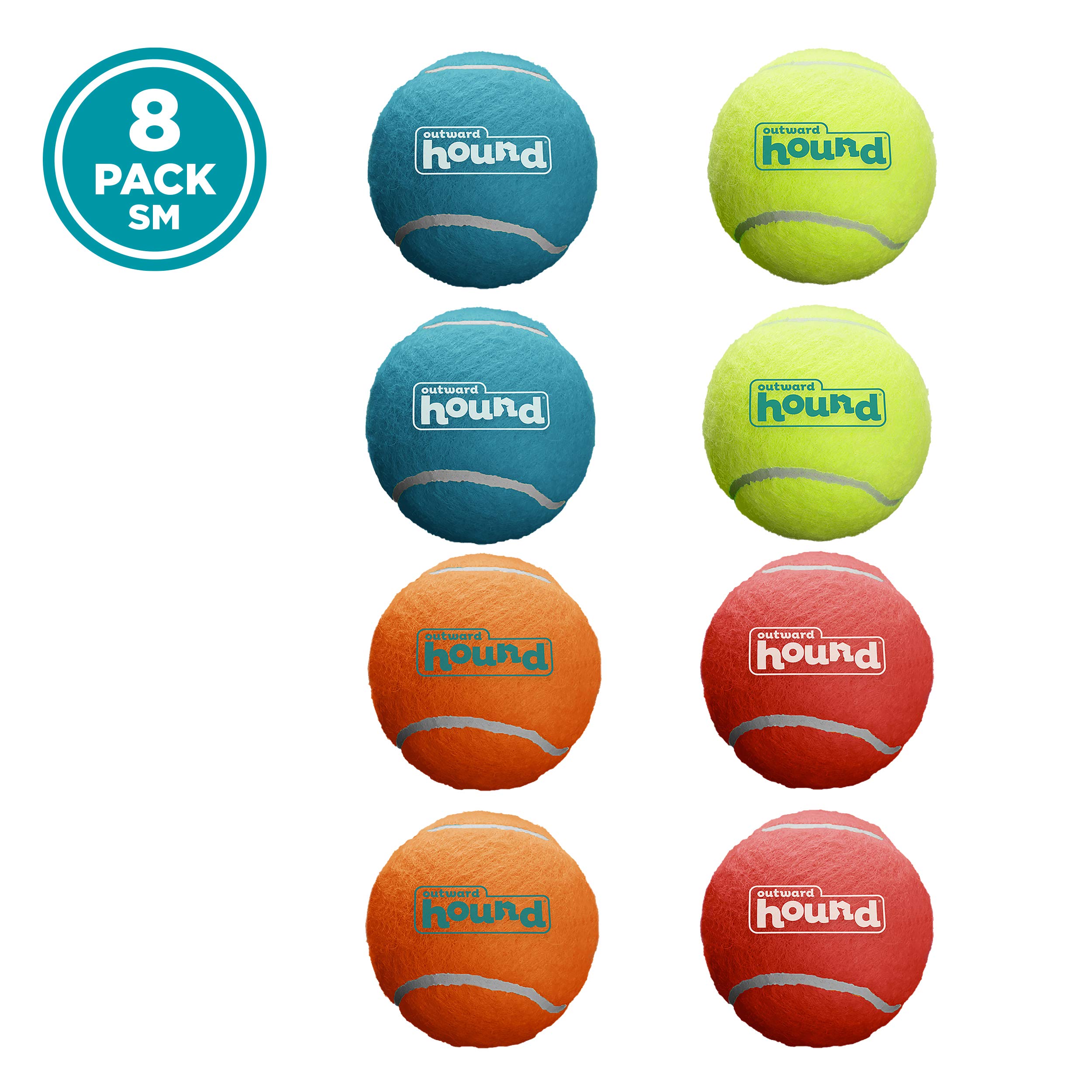 Outward Hound Squeaker Ballz Fetch Dog Toy, Small, 8- Pack