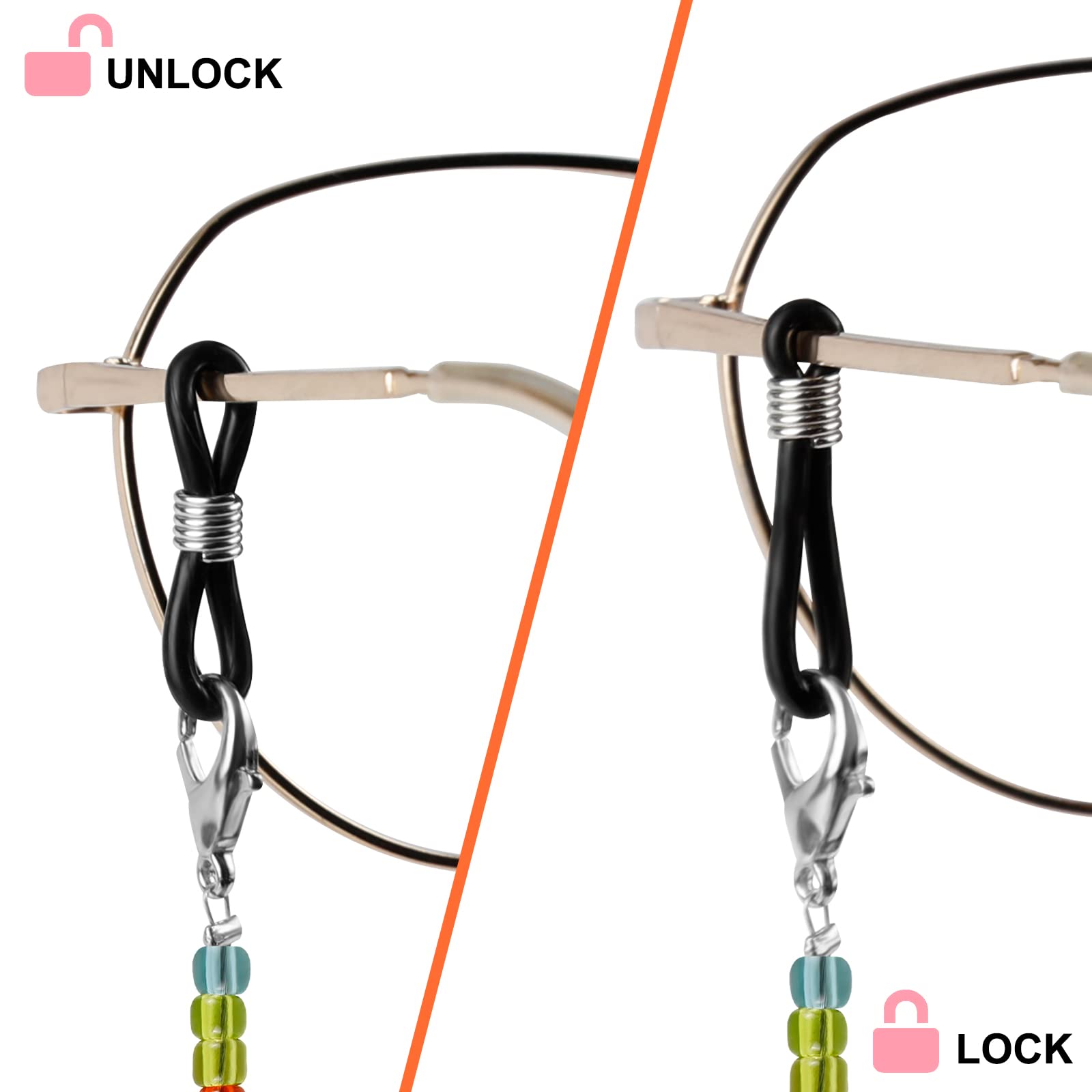 ONESING 10 Pcs Eyeglass Chains for Women Eyeglasses String Holder Glasses Strap Eyewear Chain Glasses Cord Lanyard Gift