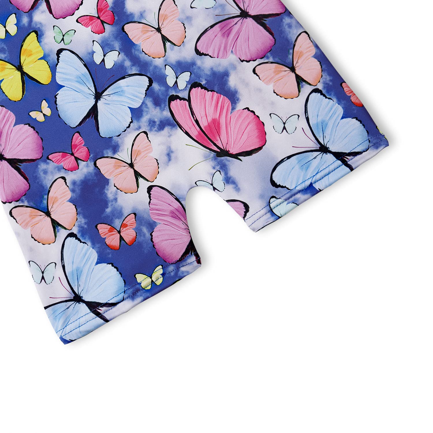 MYQFF Gymnastics Leotards for Girls Dance Tumbling Unitards Biketards Pink Black Butterfly 6t 7t