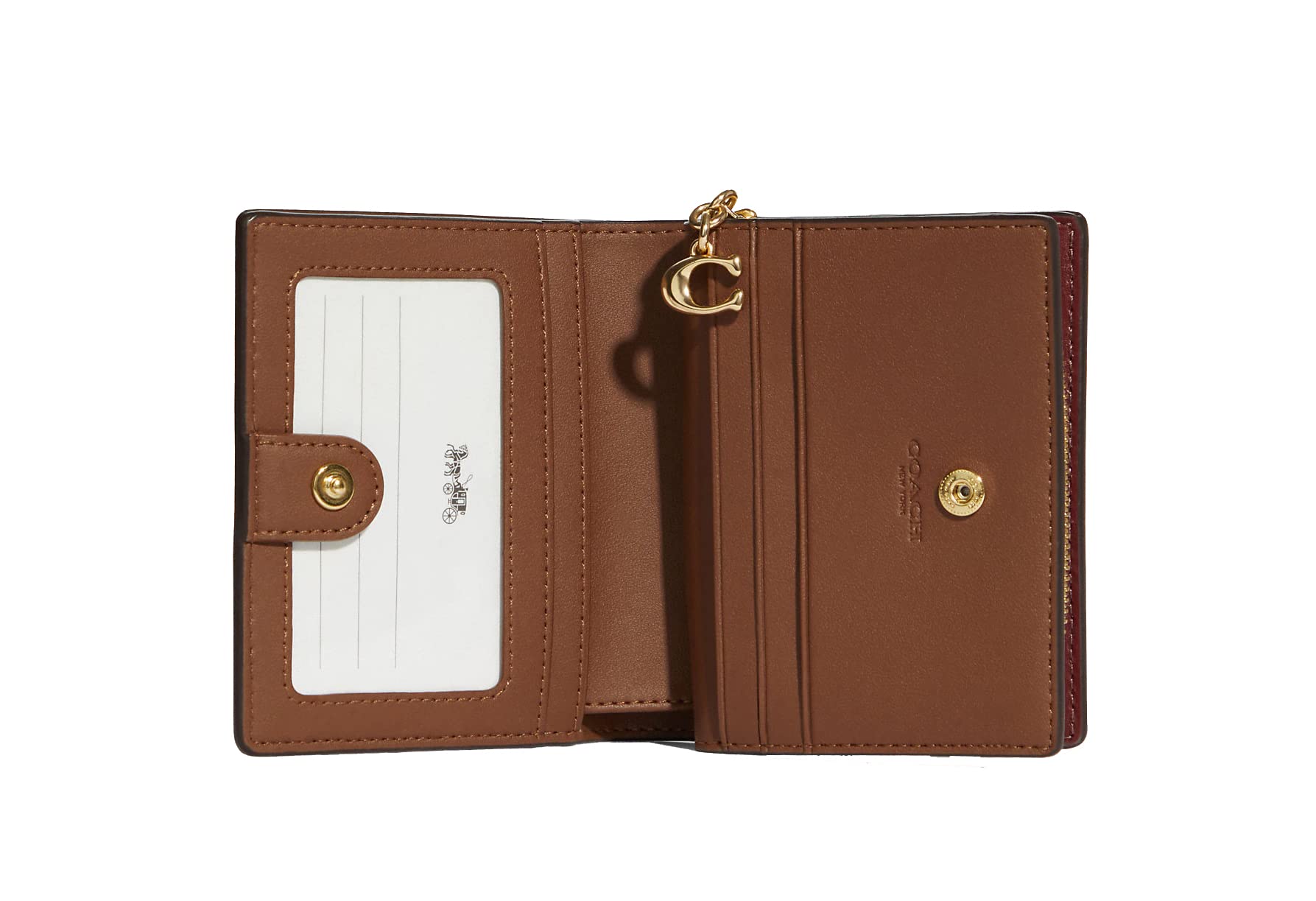 Snap Wallet In Signature Coated Canvas With Wildflower Print Style No. C8734