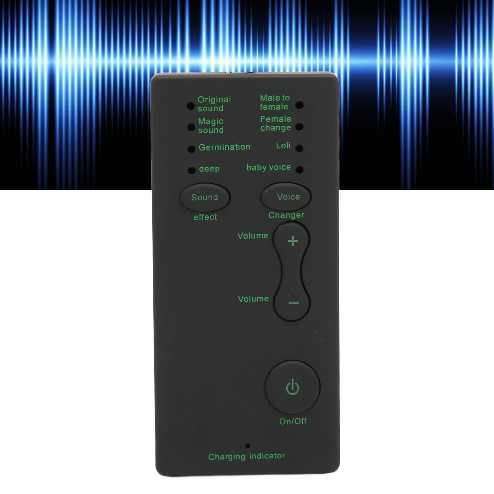 Voice Changer Disguiser, Portable Handheld Mini Gaming Live Sound Card, for PS4 PS5 Xbox One Switch Game Console PC Phone Laptop, 7 Types Sound Adjustable, Men, Women