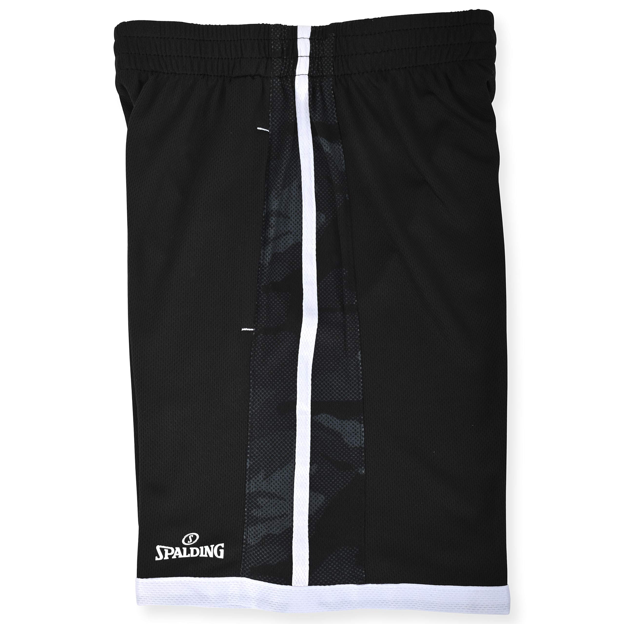 Spalding Boys Jab Camo Performance Athletic Basketball Short, Black, 14/16