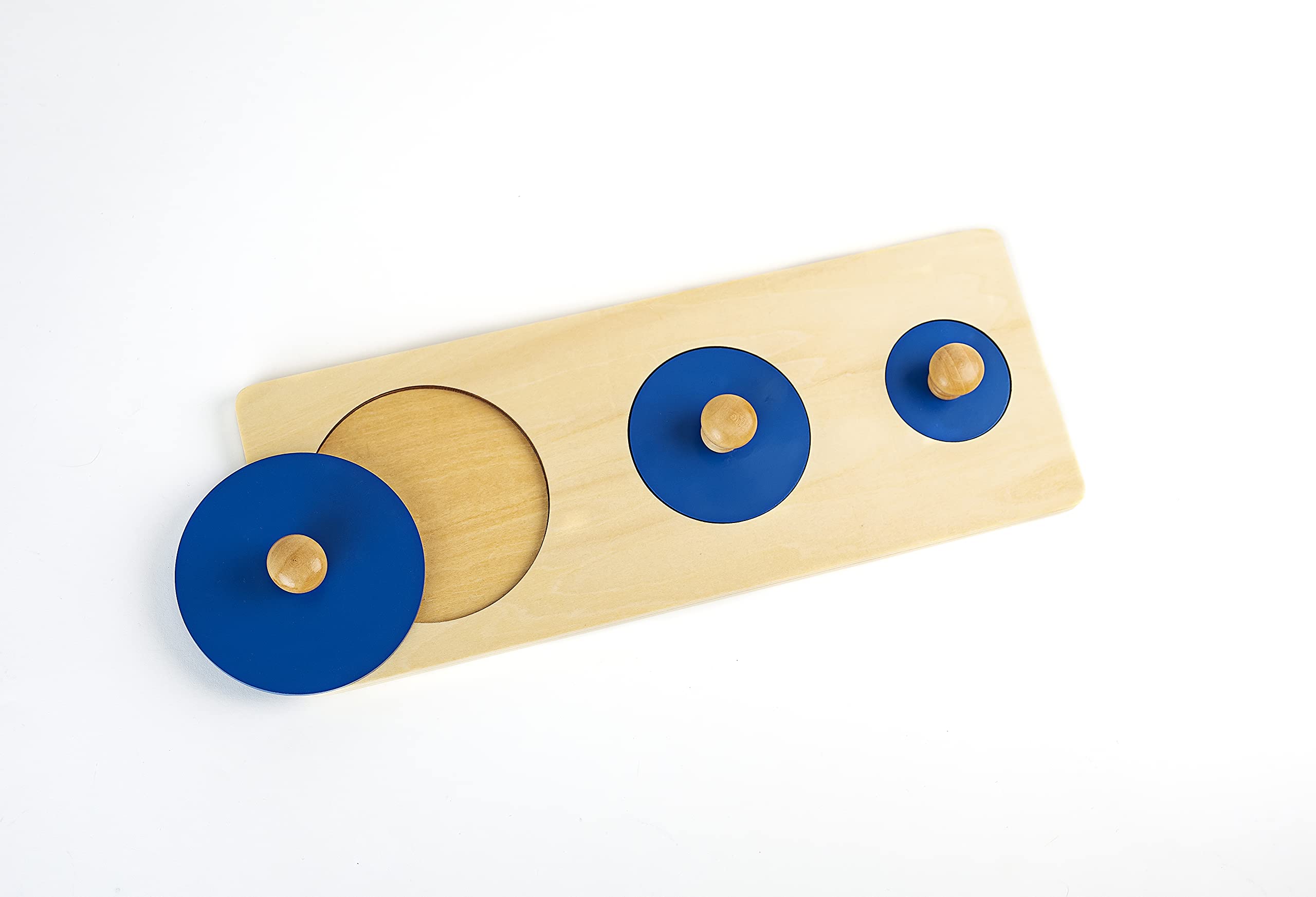 Montessori Multi Shape Wooden Puzzle Toy Baby Toddler First Jumbo Wood Peg Educational Basic Geometry, 2 pieces