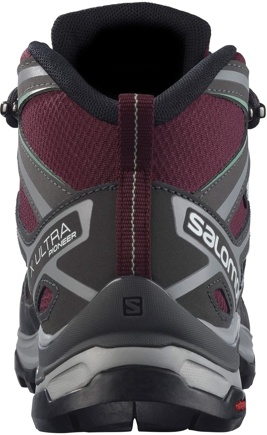 Salomon X Ultra Pioneer MID CLIMASALOMON Waterproof Hiking Boots for Women Trail Running Shoe, Wine Tasting/Magnet/Granite Green, 5