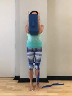 Pain Free-Posture SMALL Foam Block/Pillow & HEALING Aqua Strap/Yoga Belt Bundle-Record-Breaking Improved Egoscue Block- with practical Handle & Zipper- Waterproof- Best Belt with Plastic Strong Buckle