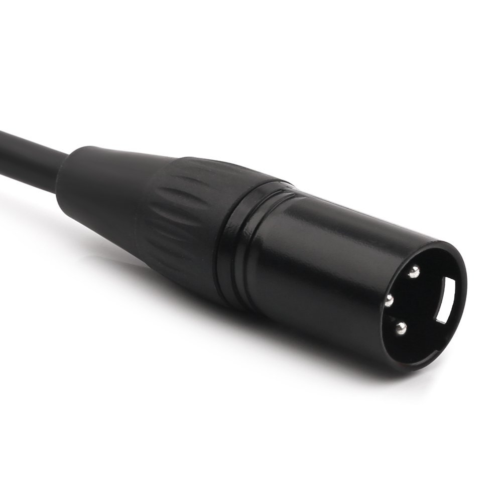 NANYI 3.5mm (1/8 Inch) TRS Stereo Male to XLR Male Interconnect Audio Microphone Cable, Suitable for iPod, Mobile Phone, Active Speakers, Stage, DJ, Studio Audio Console, 0.2M (0.6FT)