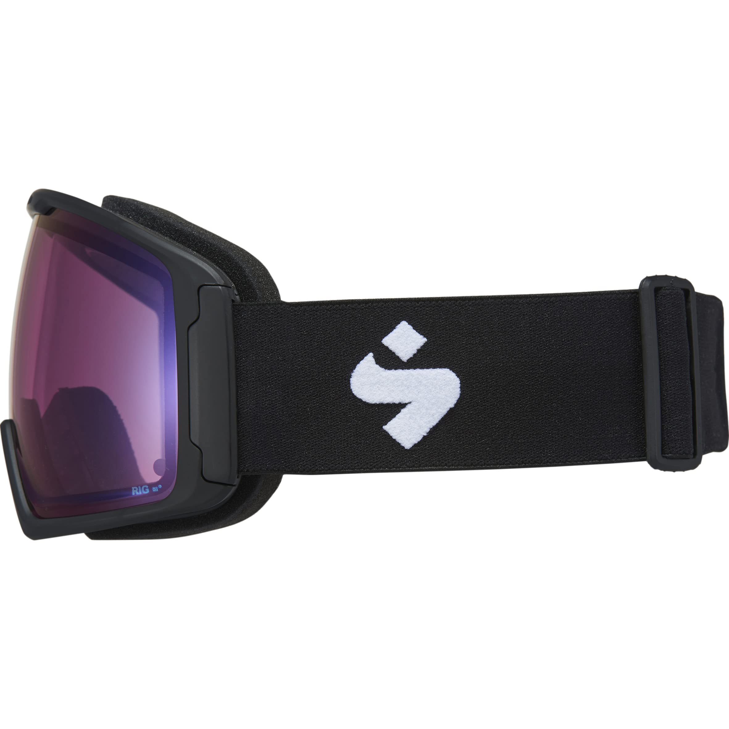 Sweet Protection Clockwork Max RIG Ski Goggles - Anti-Fog, UV Protection, Toric Sculpted Snow Goggles with Minimal Color Distortion, RIG Light Amethyst/Matte Black/Black