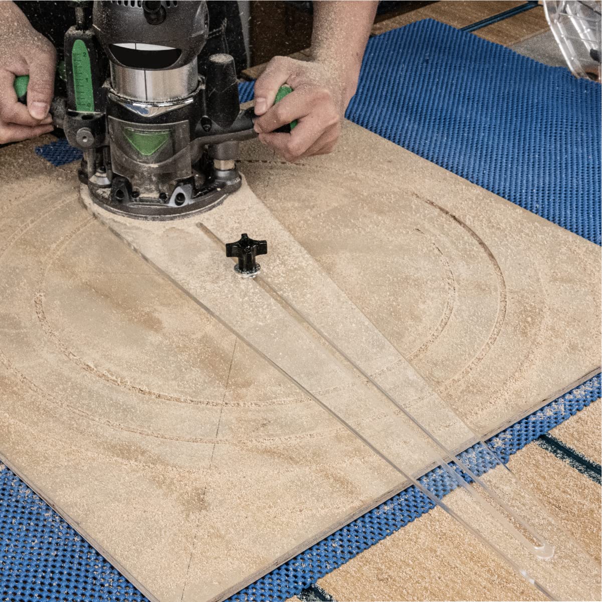 POWERTEC 71637 Universal Pro Router Circle Cutting Jig, Cutting Range of 10โ to 53โ