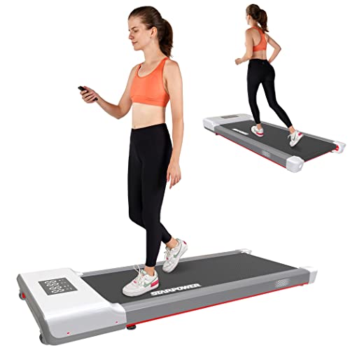 Walking Pad, Under Desk Treadmill for WFH, Walking and Jogging, Portable Treadmill with Remote Control, Quiet and Powerful, Installation-Free, Foldable, Wheeled