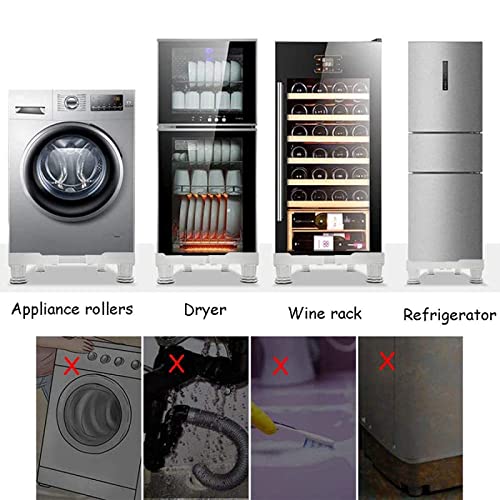Mini Refrigerator Stand, 12 Legs High 20 Cm,Adjustable,Steady as A Mountain Pedestal for Washer and Dryer, for Dryers,Refrigerators (3-5 Days Delivery)
