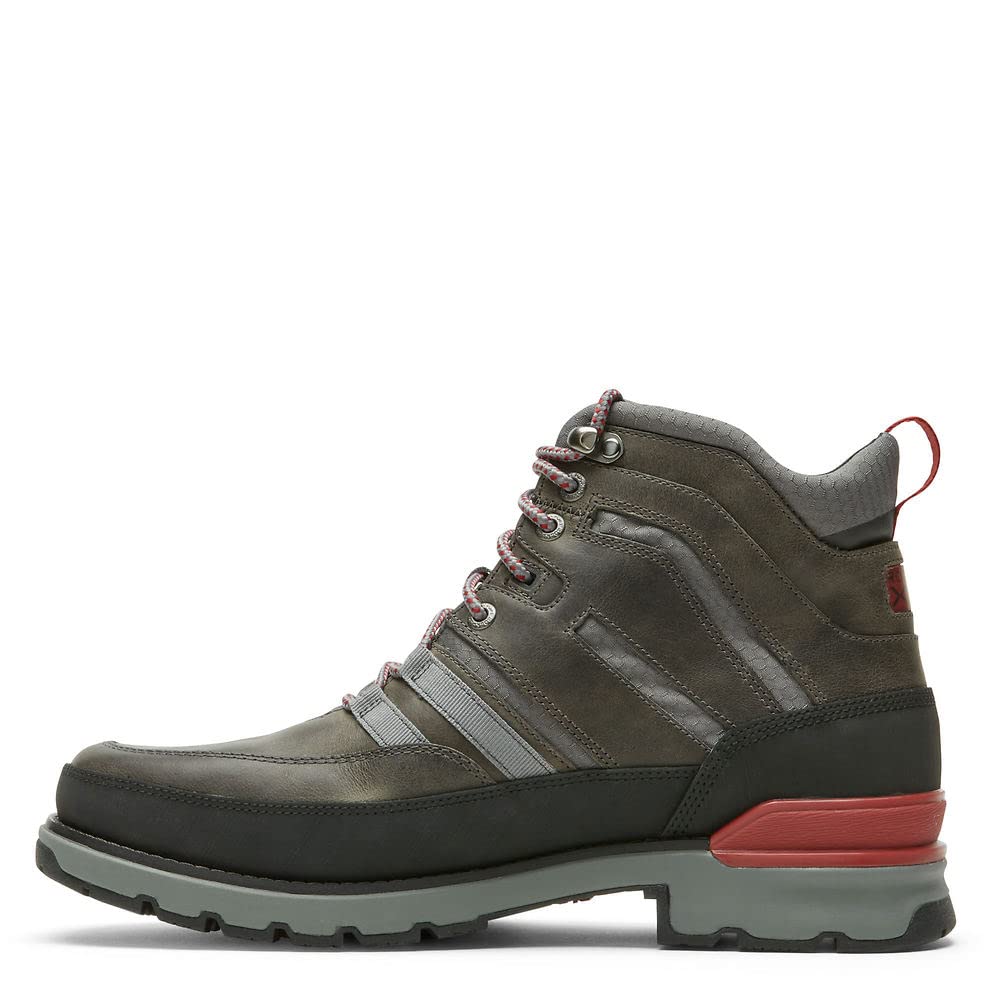 Rockport Men's Total Motion Trek Umbwe Modern Hiking Boot, Steel Grey, 8 Wide