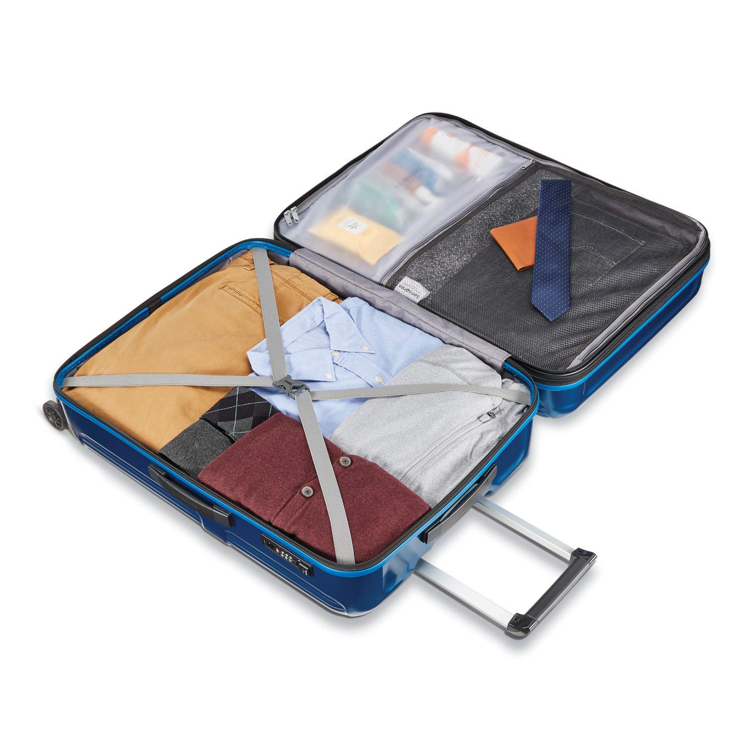 Samsonite Intuit DLX Hardside Spinner (Deep Blue, Checked-Medium 25-Inch)