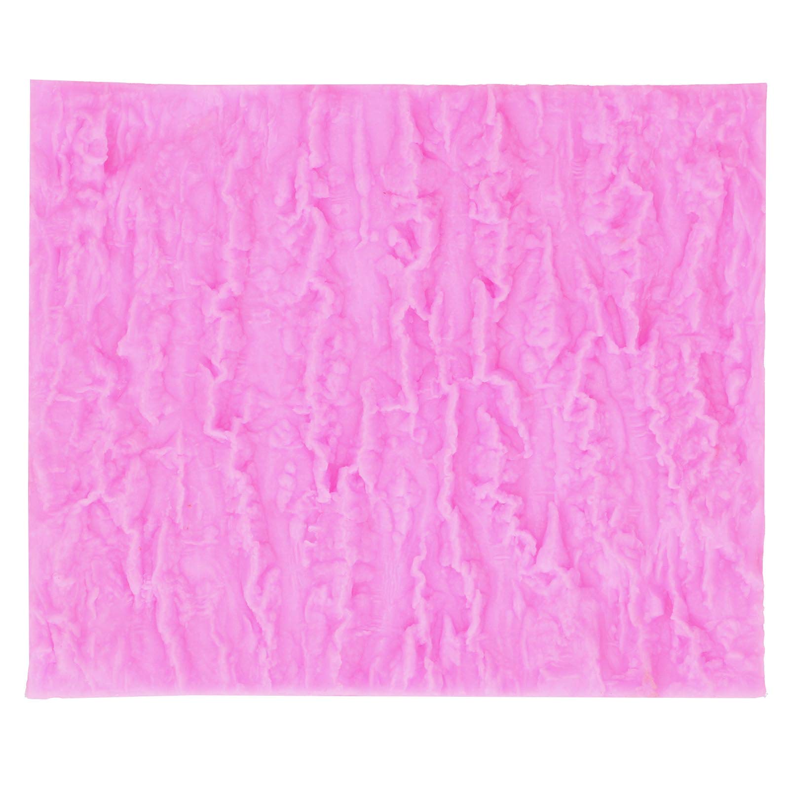 Tree Bark Texture Silicone Mould Cake Fondant Lace Mould Imprint Mat Decorating Supplies for Cakes Fudge Biscuits Candies Chocolate (7.2x6.0x0.4in Pink)(pink)