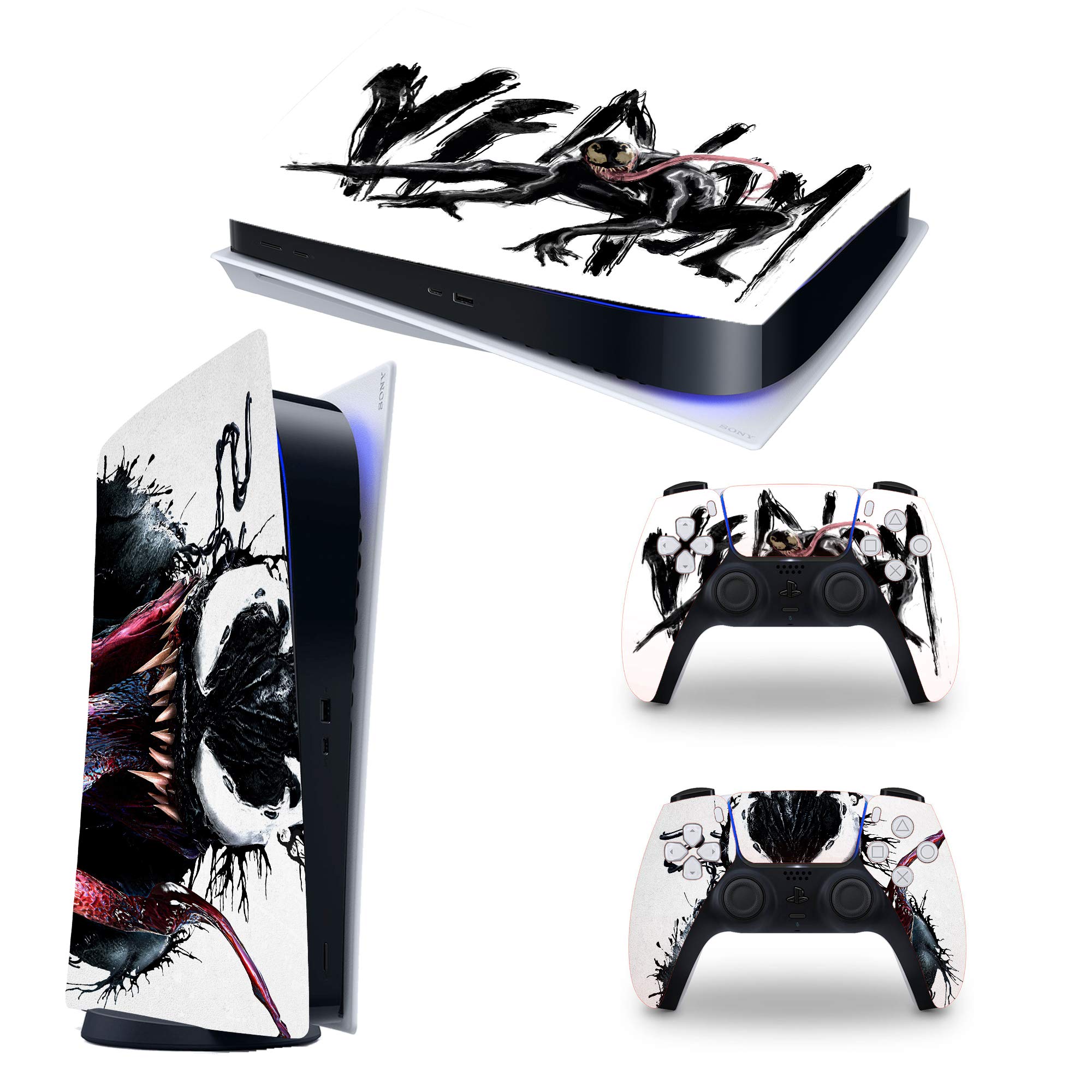 PlayStation 5 Skin Set – Space Hero - HD Printing Vinyl Skin Cover Protective for PS5 Standard Edition Console and 2 PS5 Standard Edition Controller