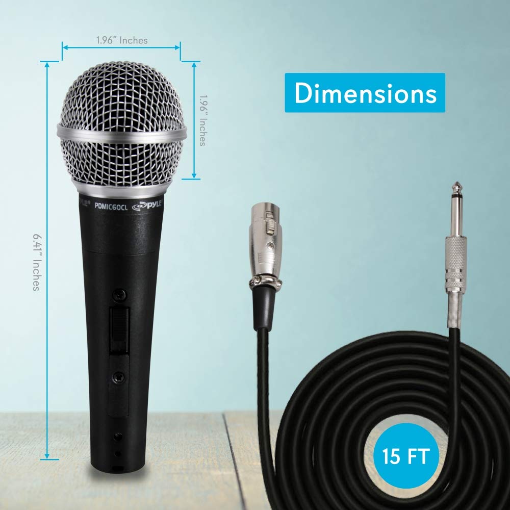 Pyle Bluetooth Karaoke PA Speaker with Wireless Mic and Pyle Professional Dynamic Vocal Microphone