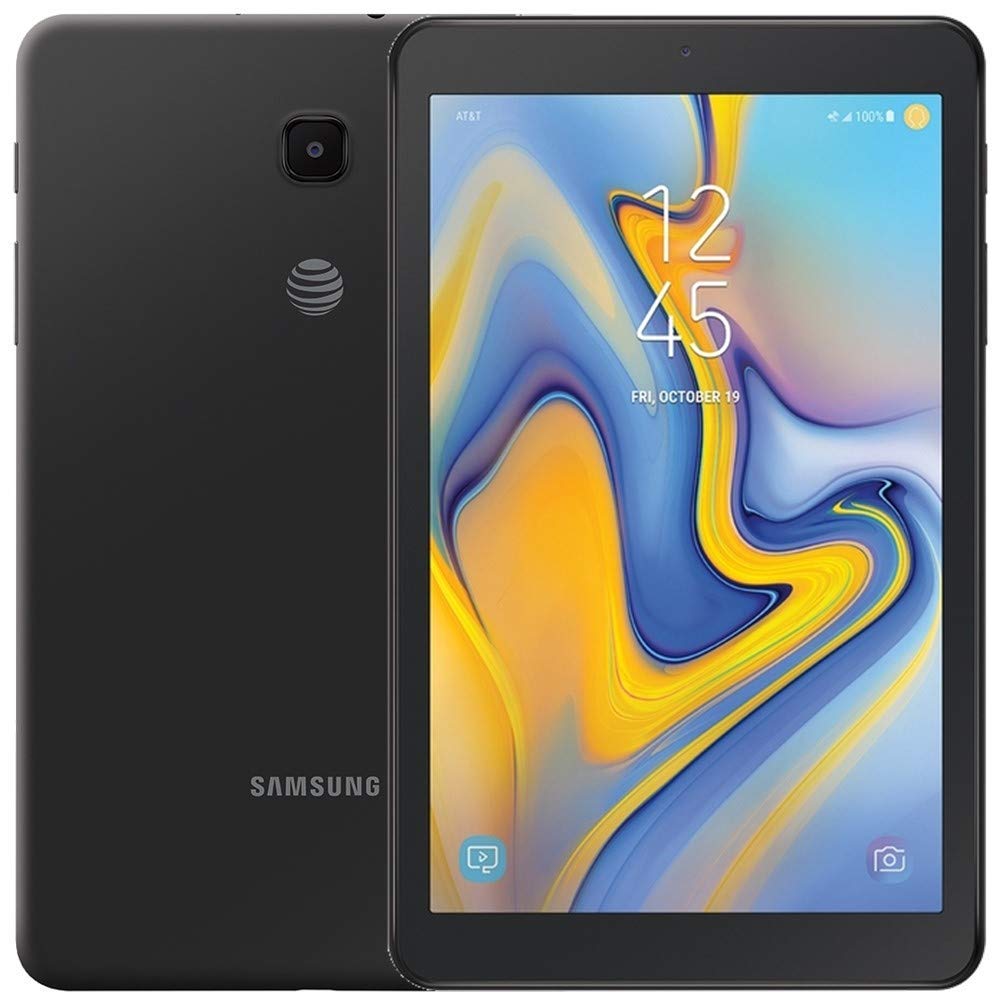 Samsung Galaxy Tab A 8.0" (32GB, 2GB, Wi-Fi + Cellular) 4G LTE Tablet, GPS, GSM AT&T Unlocked (T-Mobile, Metro, Cricket, Straight Talk) US Warranty SM-T387A (Black, 64GB SD Bundle) (Renewed)