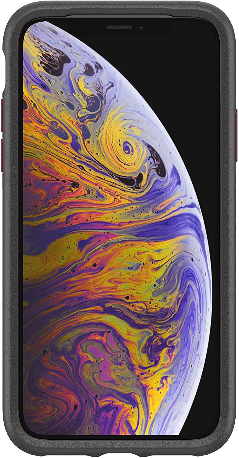 OtterBox Symmetry Series Slim Case for iPhone X & iPhone Xs with Screen Protector and Cleaning Cloth - Eco-Friendly Packaging - Fine Port (Cordovan/Slate Grey)