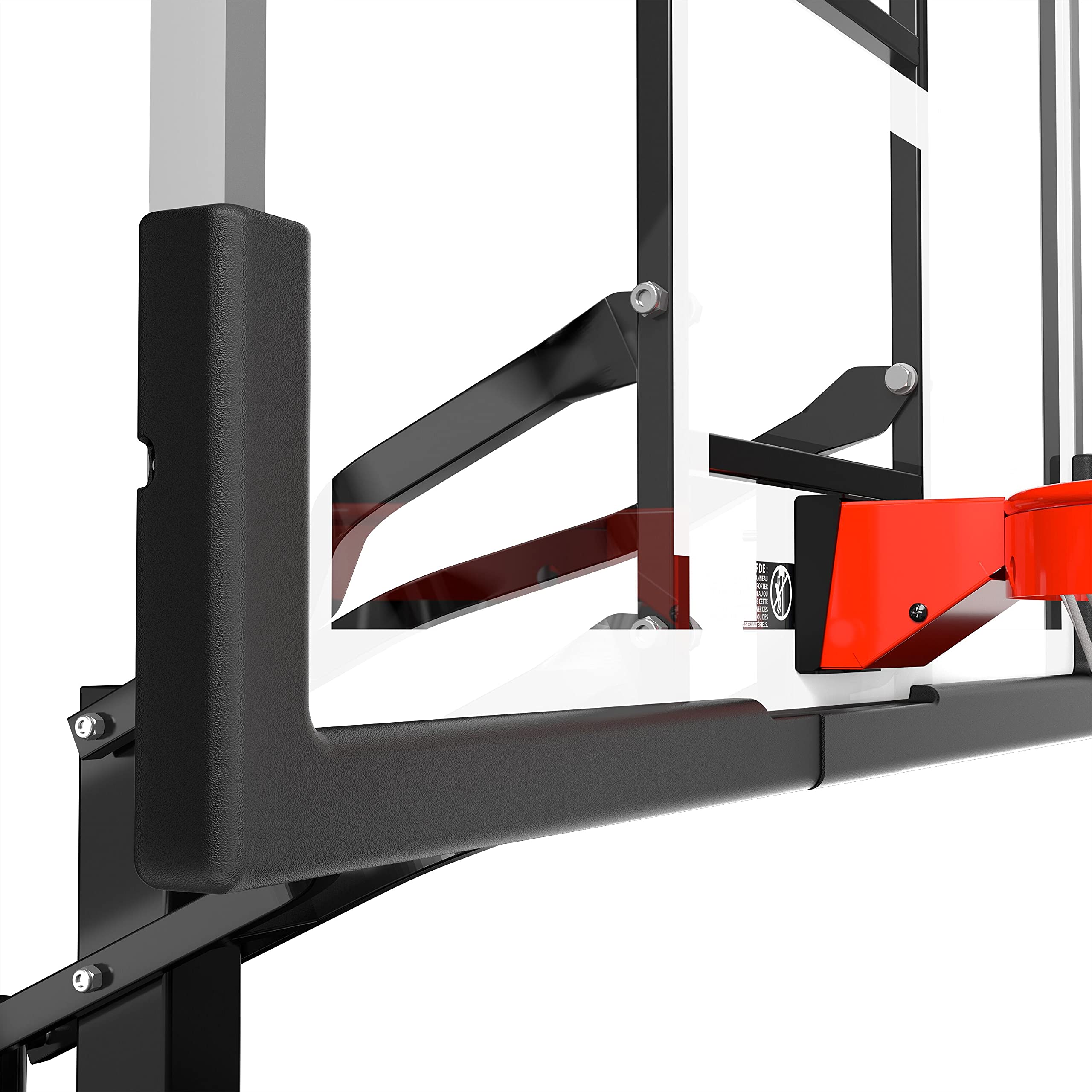 Spalding 54" Tempered Glass Screw Jack Portable Basketball Hoop