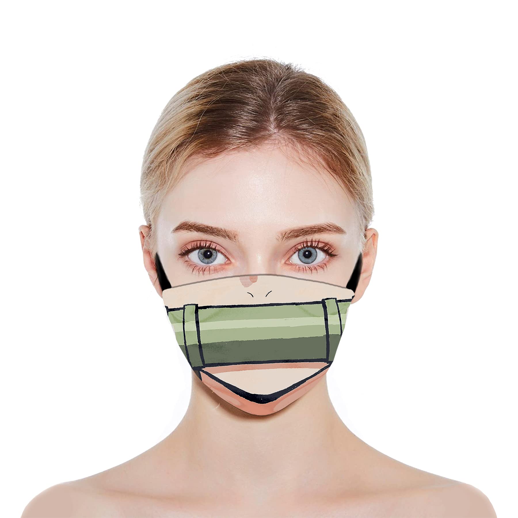 SFZTUH 3Pcs Men Women'S Face Mask Adjustable Reusable with Adjustable EarLoops Face Mask Bandana Balaclava-09