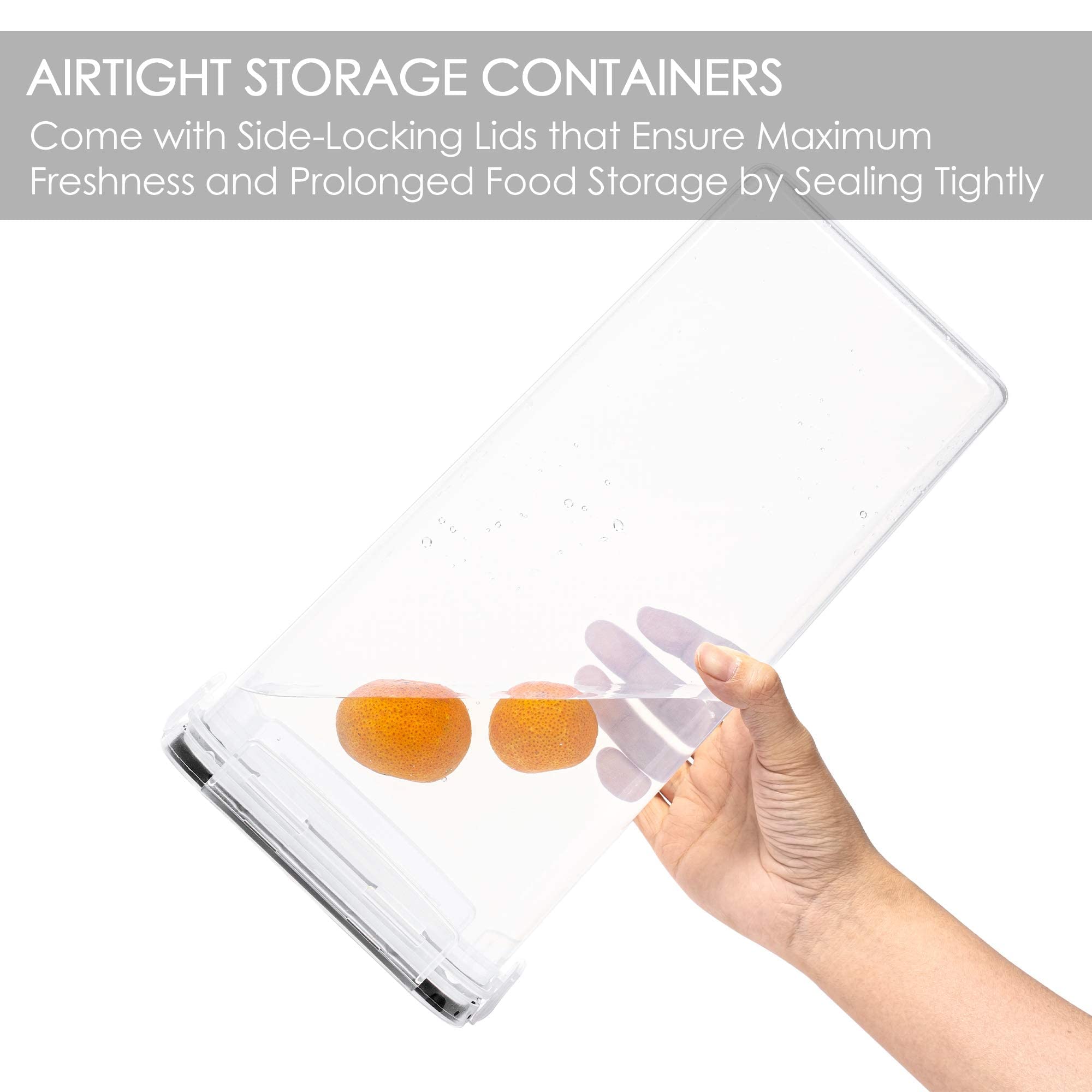 Vtopmart 4PCS 3.2L Airtight Food Storage Containers and 4PCS 2.8L Pasta Containers for Pantry, Spaghetti, Flour, Sugar and Noodles
