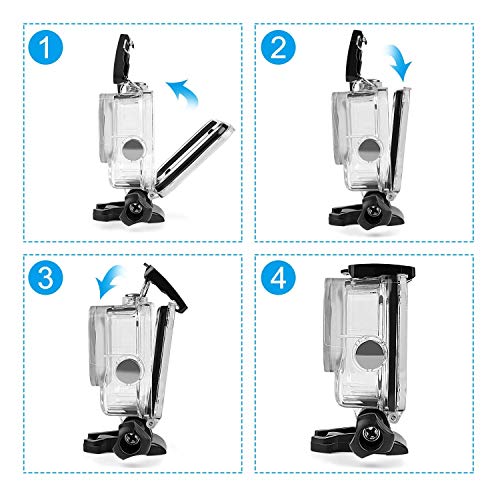 Ouxunus Waterproof Housing Case for GoPro Hero 11/10 /9, 196FT/60M Waterproof Case Diving Protective Housing Shell for GoPro Action Camera Underwater Dive Case Shell with Mount & Thumbscrew