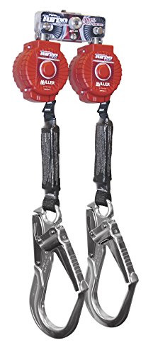 Miller Honeywell Home Miller Twin Turbo 6-Foot Fall Protection System with D-Ring Connector and Aluminum Locking Rebar Hooks (MFLB-12-Z7/6FT)