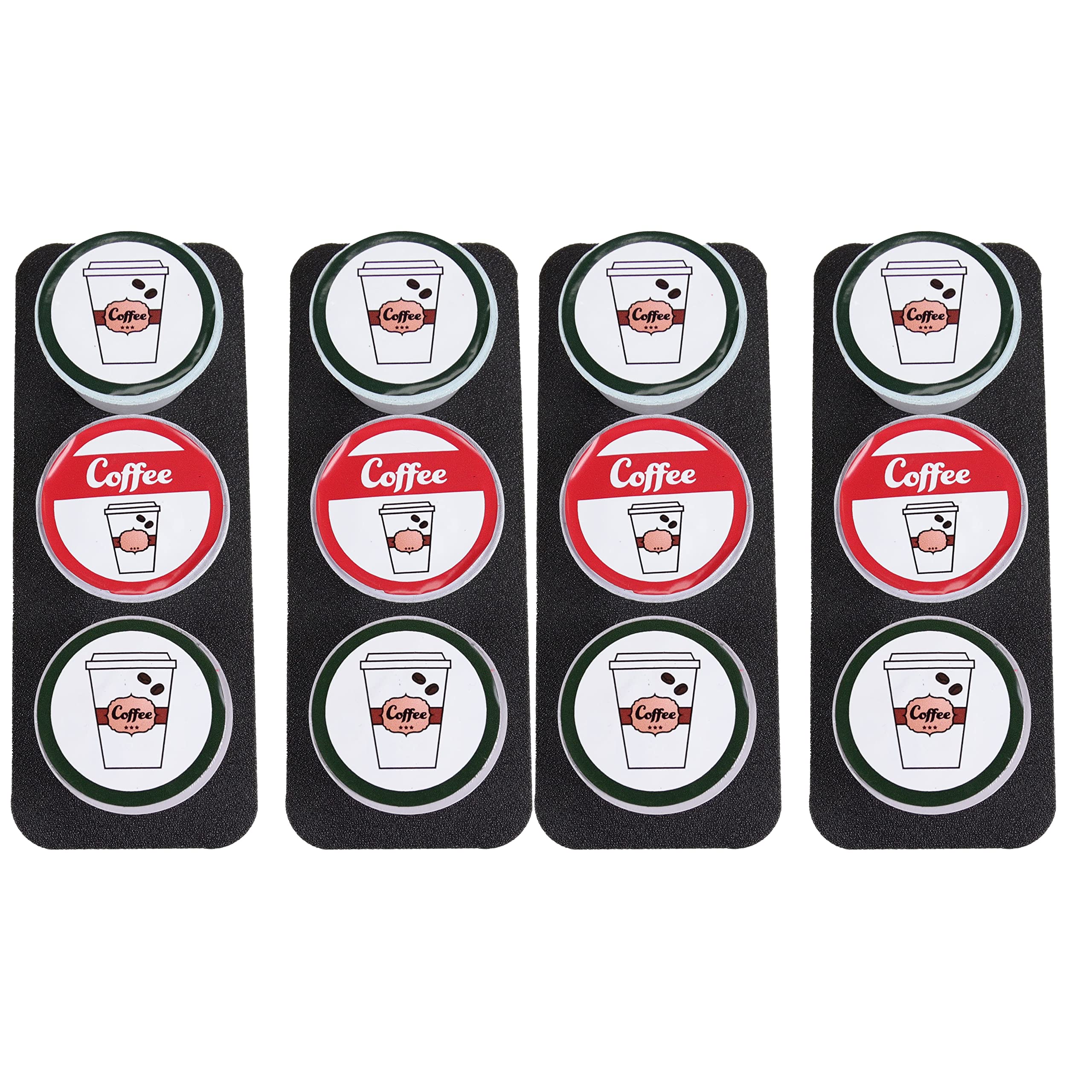 Polar Whale Hotel Hospitality Coffee Pod Storage Organizer 4 Piece Multi-Pack Tray Holder Waterproof Washable Bed and Breakfast Drawer Insert Holds 3 Pods Each Compatible with Keurig K-Cup 4 Pc Set