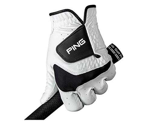 Ping Golf 2021 Ping Sport Tech All-Weather Synthetic Leather Men's Golf Right Hand (RH) Gloves for Left Handed Players (X-Large), White