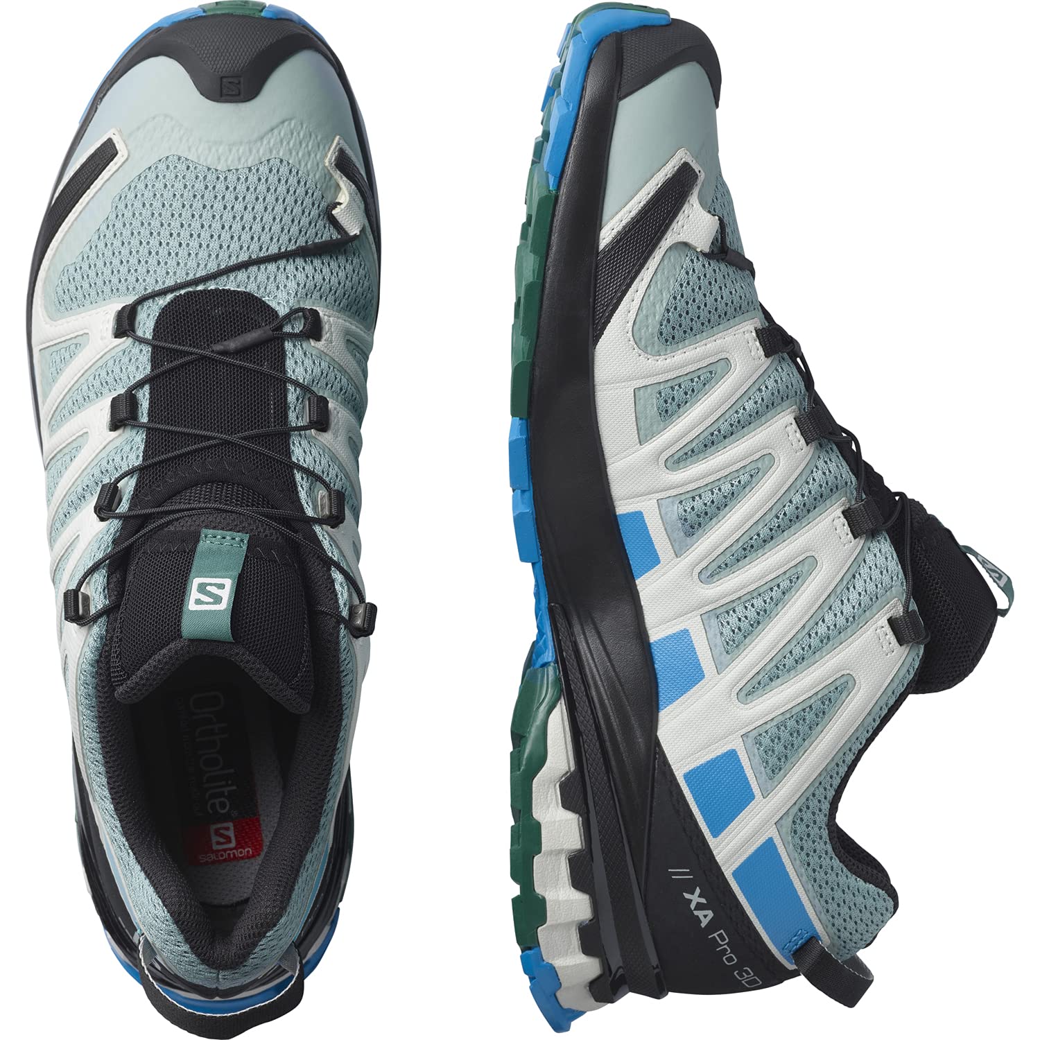 Salomon Xa Pro 3D V8 Trail Running Shoes for Men, Slate/Blue Aster/Pacific, 11